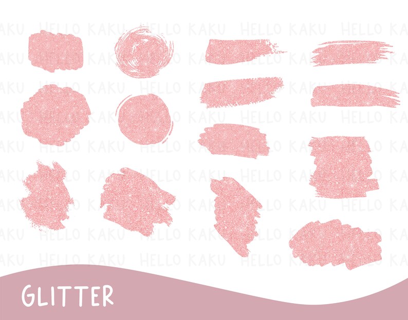 56 Rose Gold Brush Strokes Clipart, Brushstrokes PNG, Paint Brush ...