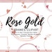 24 Rose Gold Frame Clipart, Rose Gold Frames Clipart, Rose Gold Square ...