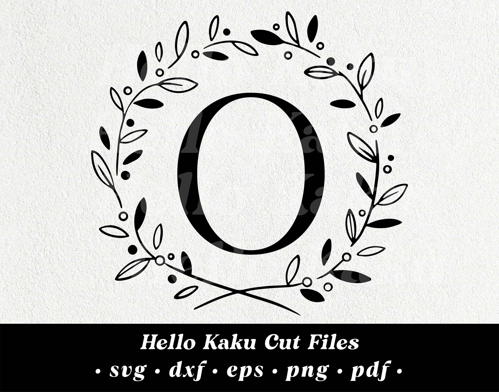 Letter O Initial Monogram SVG, Initial Monogram Wreath, Monogram ...