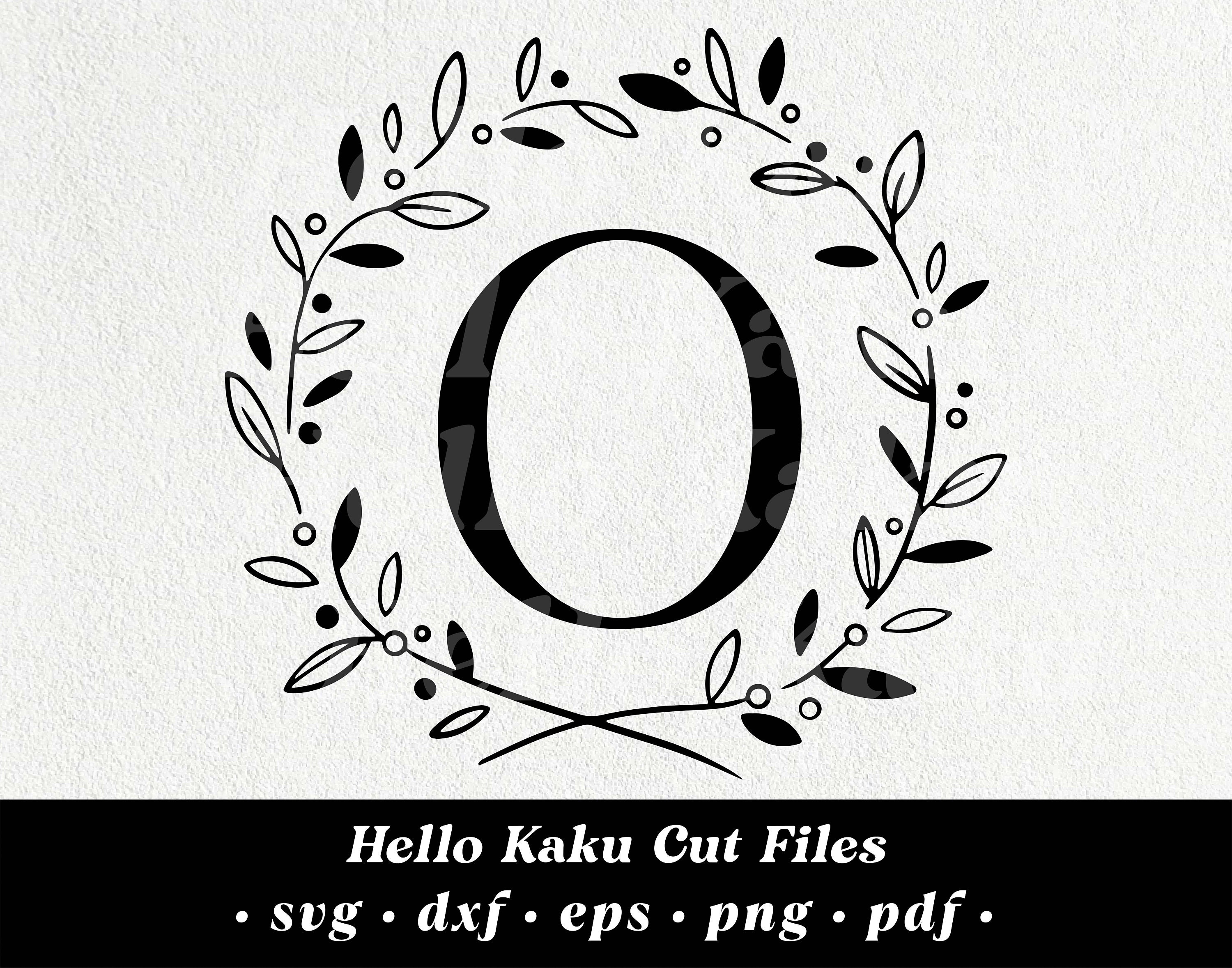 Letter O Initial Monogram SVG, Initial Monogram Wreath, Monogram ...