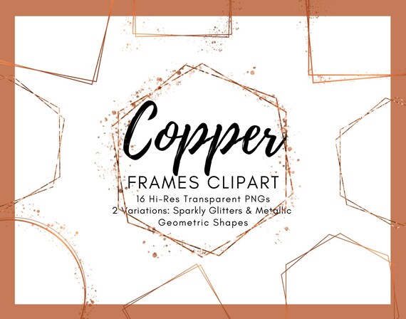 16 Copper Frame Clipart Copper Frames Clipart Copper Square | Etsy