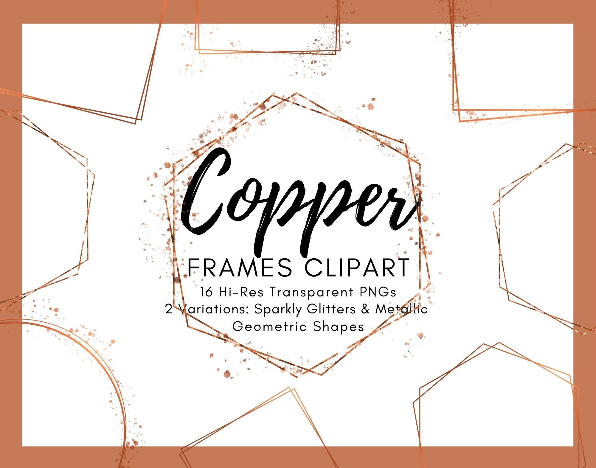16 Copper Frame Clipart, Copper Frames Clipart, Copper Square Frame ...