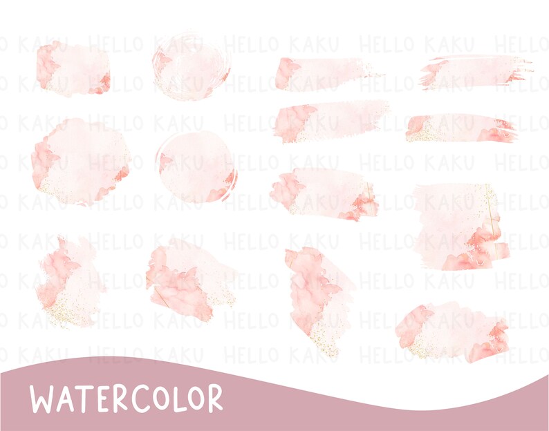 56 Rose Gold Brush Strokes Clipart, Brushstrokes PNG, Paint Brush ...