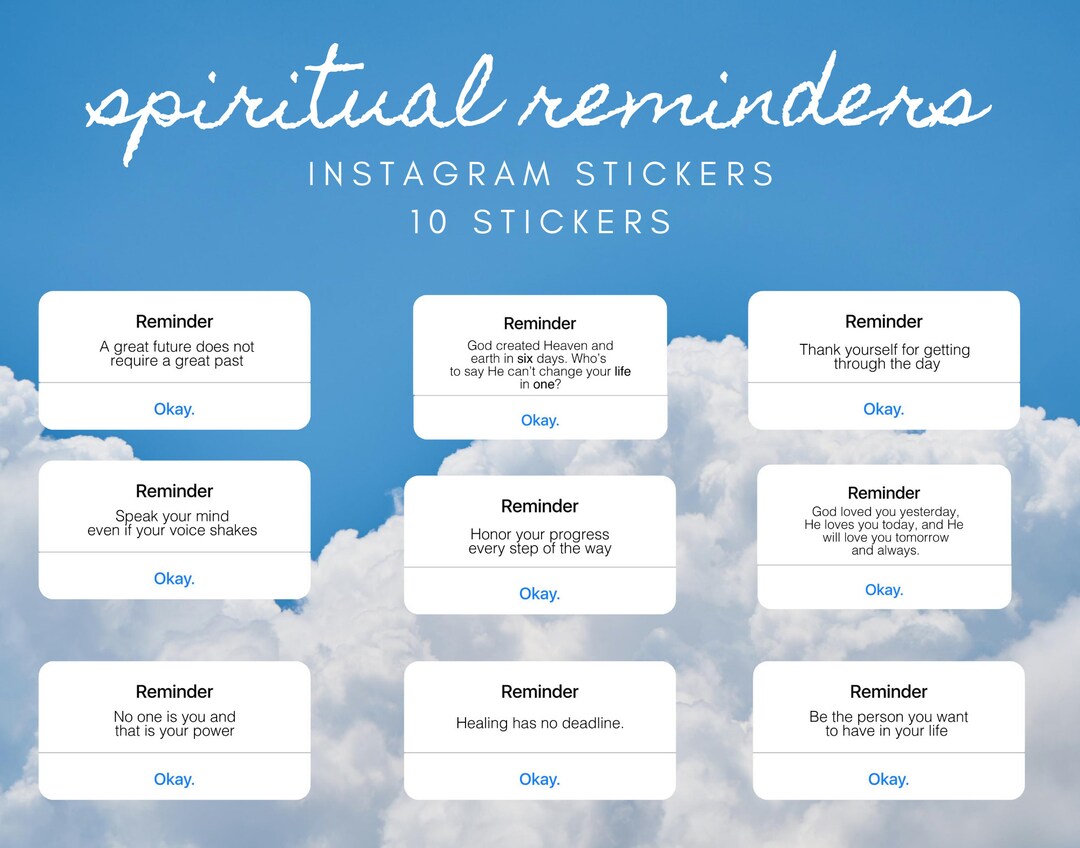 10 Spiritual Instagram Story Stickers, iPhone Reminder Spritual ...