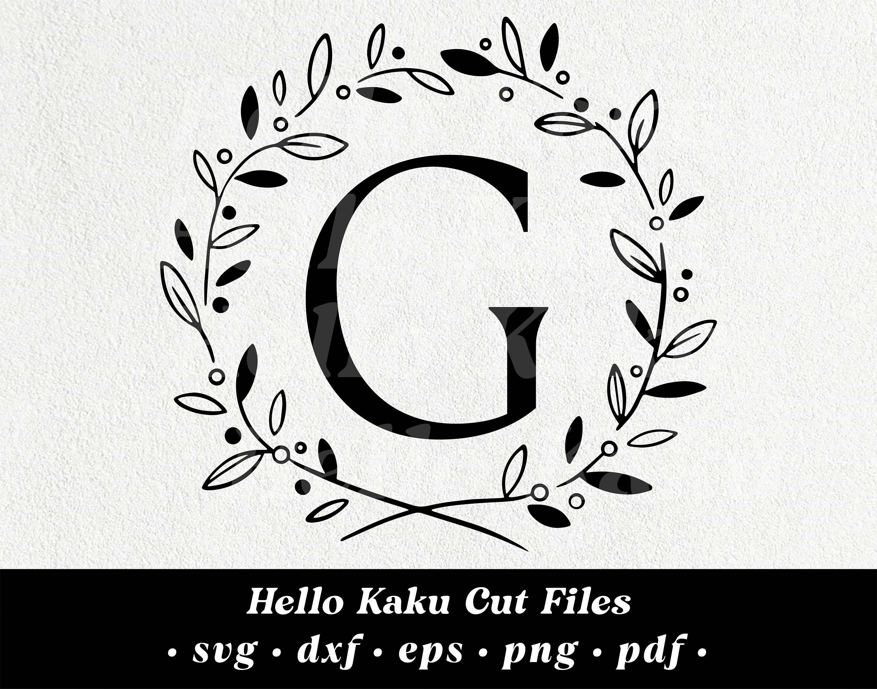 Letra G- Laurel Wreath Svg, Laurel Letters Svg, Wreath Alphabet Svg ...
