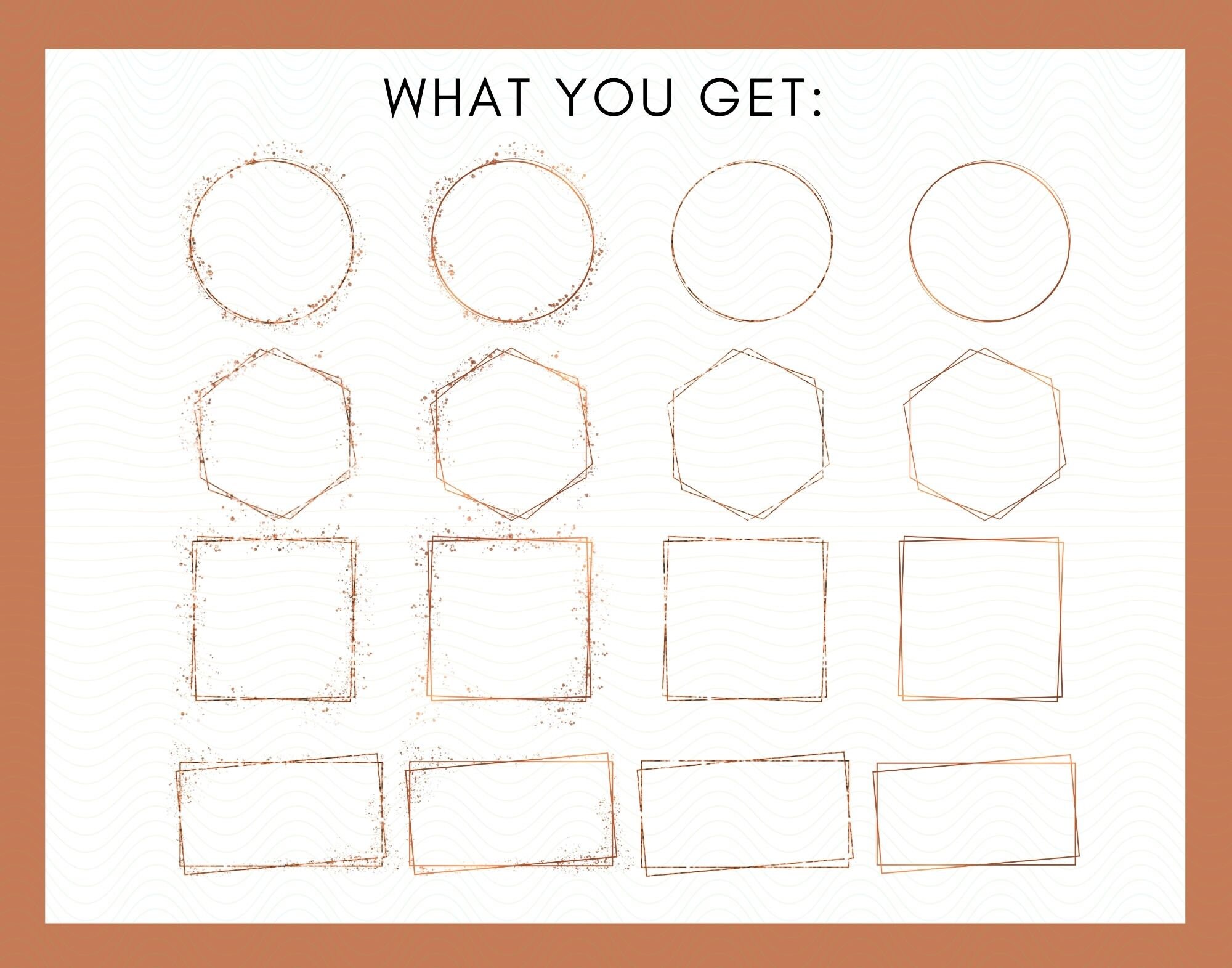 16 Copper Frame Clipart, Copper Frames Clipart, Copper Square Frame ...