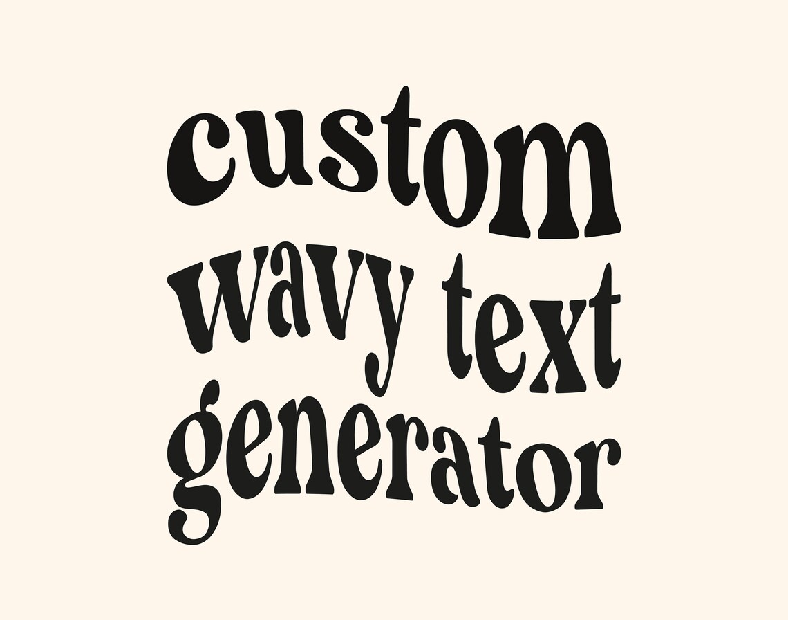 Custom Wavy Text SVG Retro Text Word Text SVG Create Your Etsy