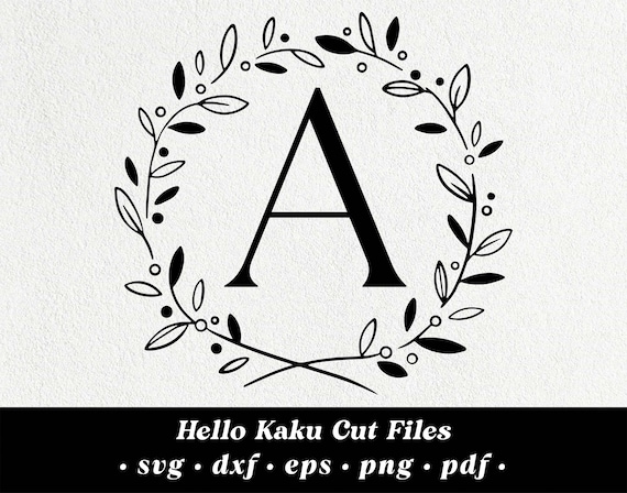 Letter A Personalized One Letter Frame Svg Wreath SVG Leafy - Etsy