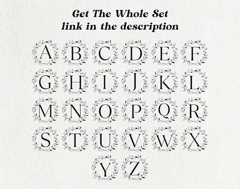 Letter T- Initial Monogram SVG, Initial Monogram Wreath, Monogram ...