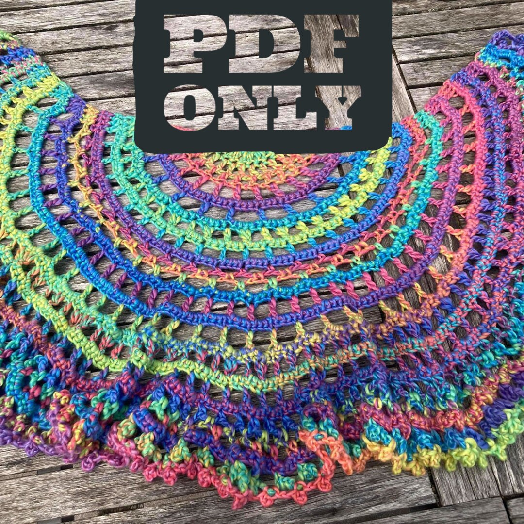 Crochet Shawl Pattern - the Toontown Shawl - Easy Crochet Pattern - PDF ...