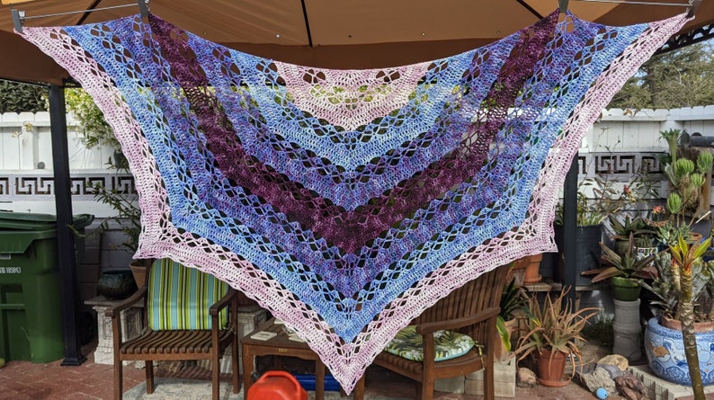 Crochet Shawl Pattern - the Asgard Shawl - Easy Crochet Pattern - PDF ...