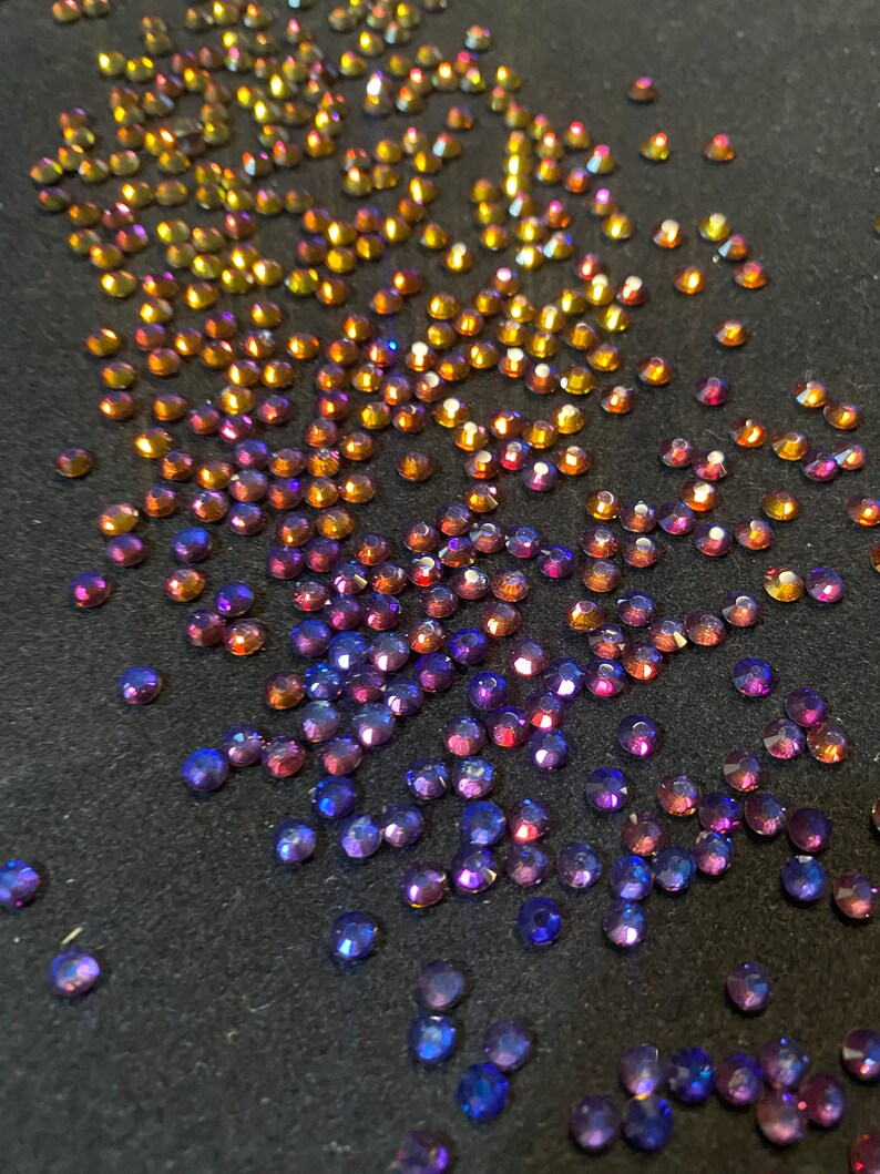Blue Volcano Glass Rhinestones 1,000ct - Etsy