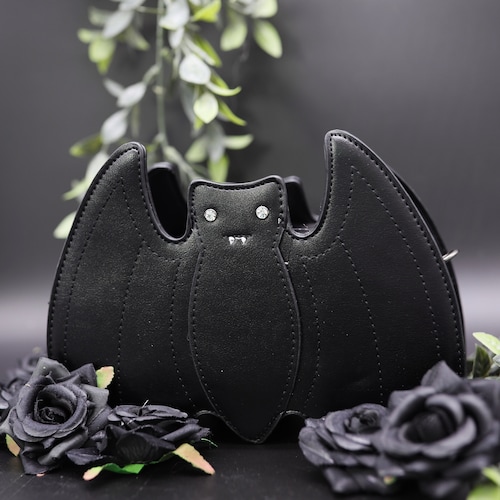 Black Faux Leather Bat Wing Bag Gothic Shoulder Bat Wing Bag - Etsy