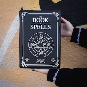 GOTHX Large Book of Spells Messenger Vegan Bag - Occult - Witchy Gift ...