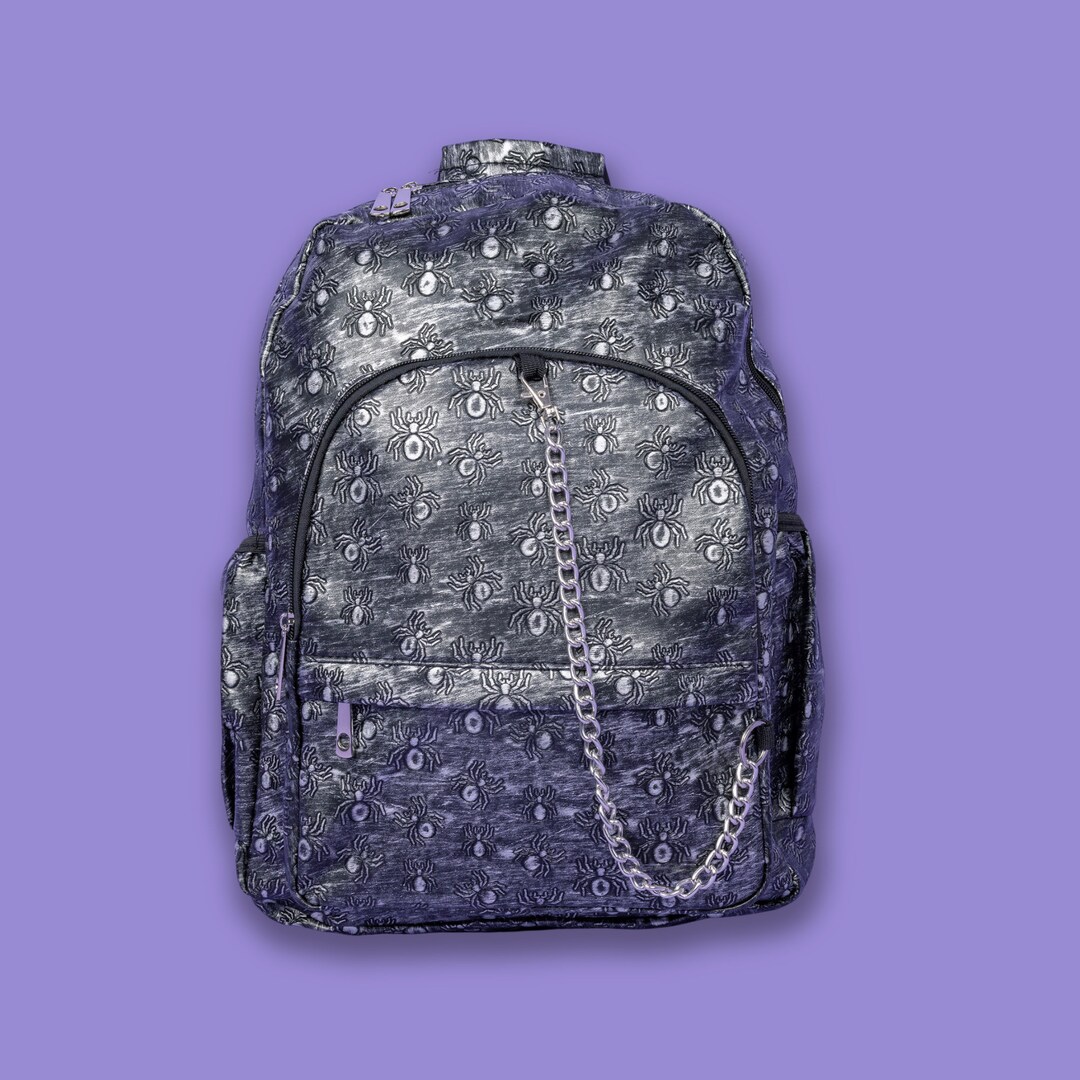 Rustic Skulls Backpack With Chain Detail - Etsy