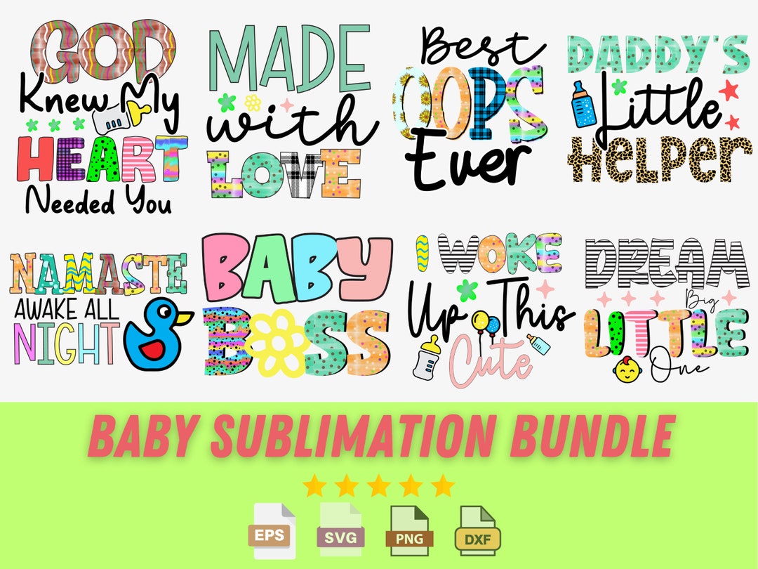 Premium Baby Sublimation Bundle - Funny Baby Png Pack - Cutest Baby ...