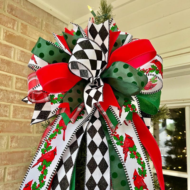 Cardinal Christmas Tree Topper - Etsy