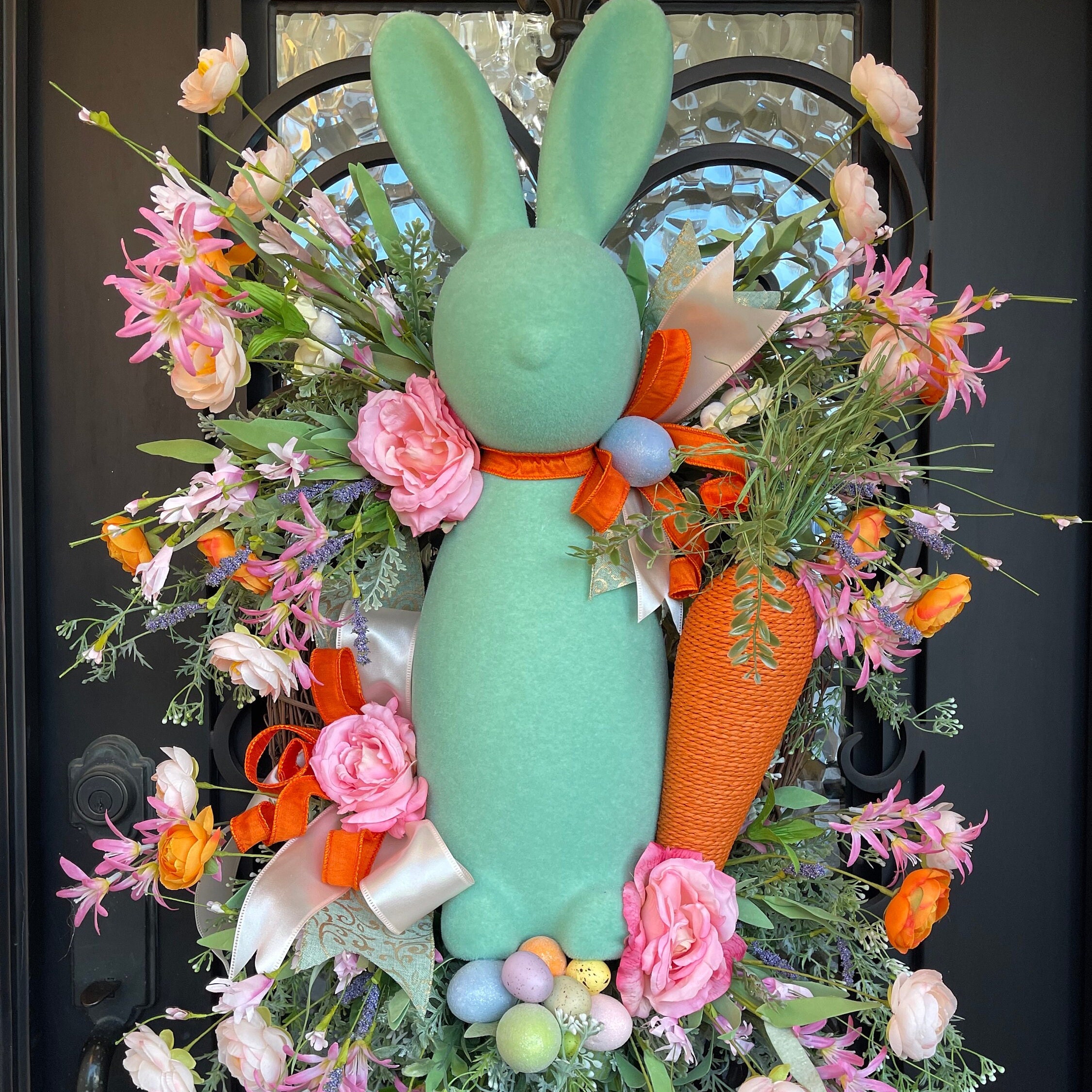 Easter Wreath for Front Door, Bunny Wreath, Spring Wreath, Easter ...