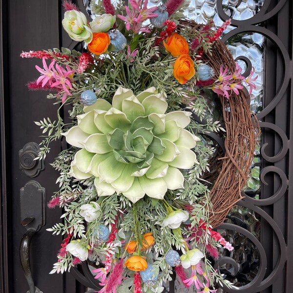 Succulent Wreaths for Front Door - Etsy