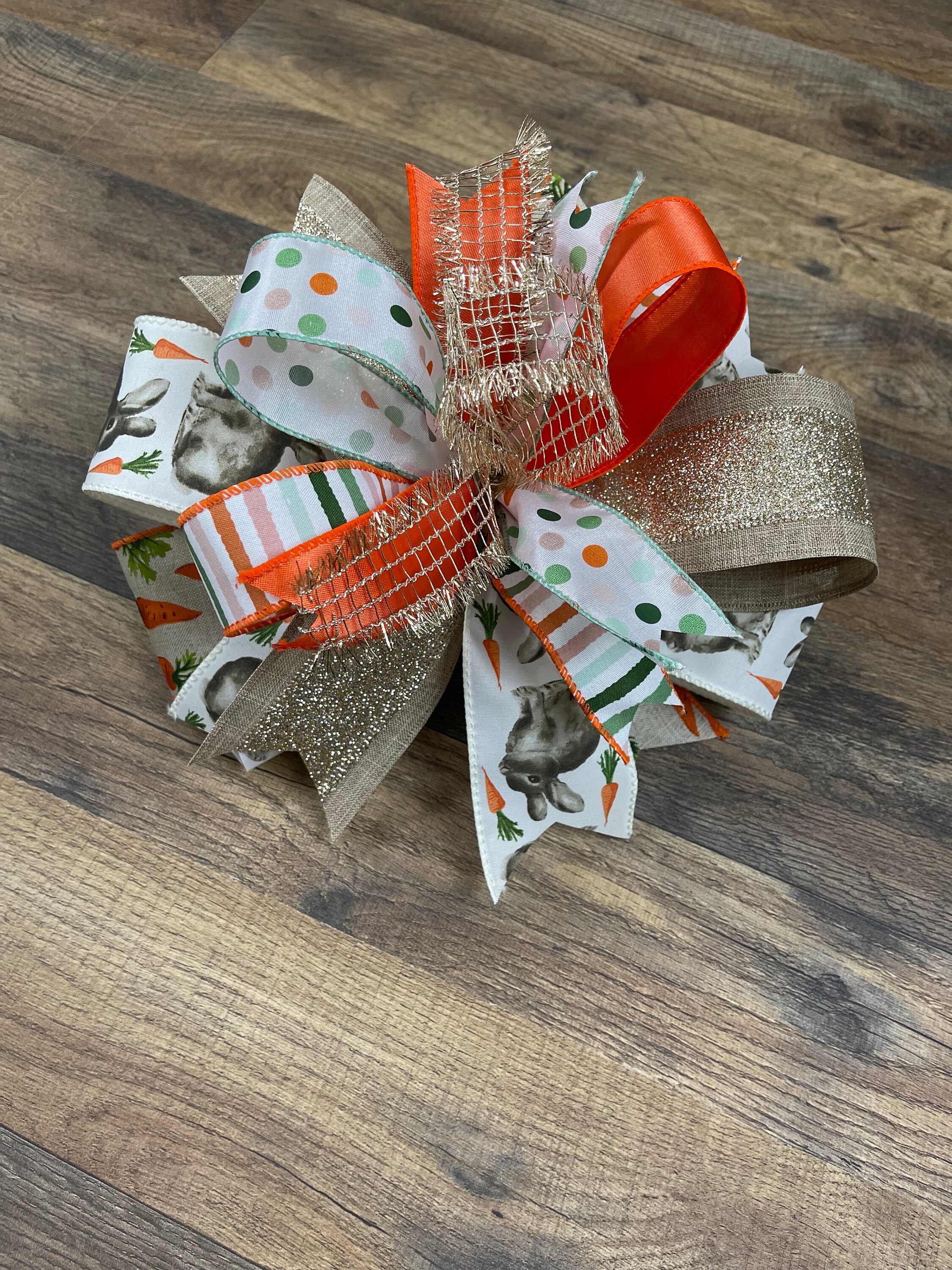 Easter Funky Bow for Lantern, Easter Basket Bow, Whimsical Bow, Wreath ...