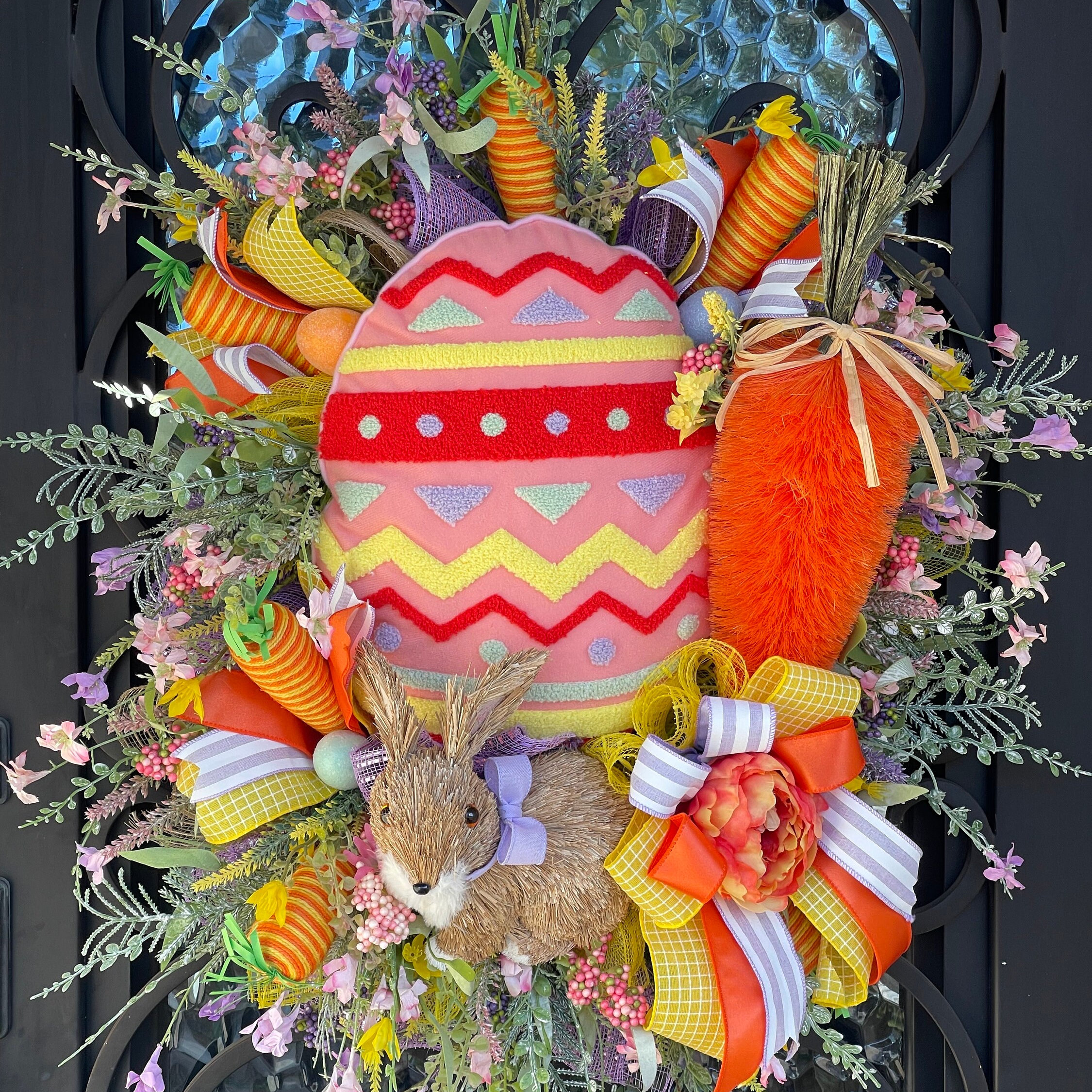 Easter Wreath for Front Door, Bunny Wreath, Spring Wreath, Easter ...