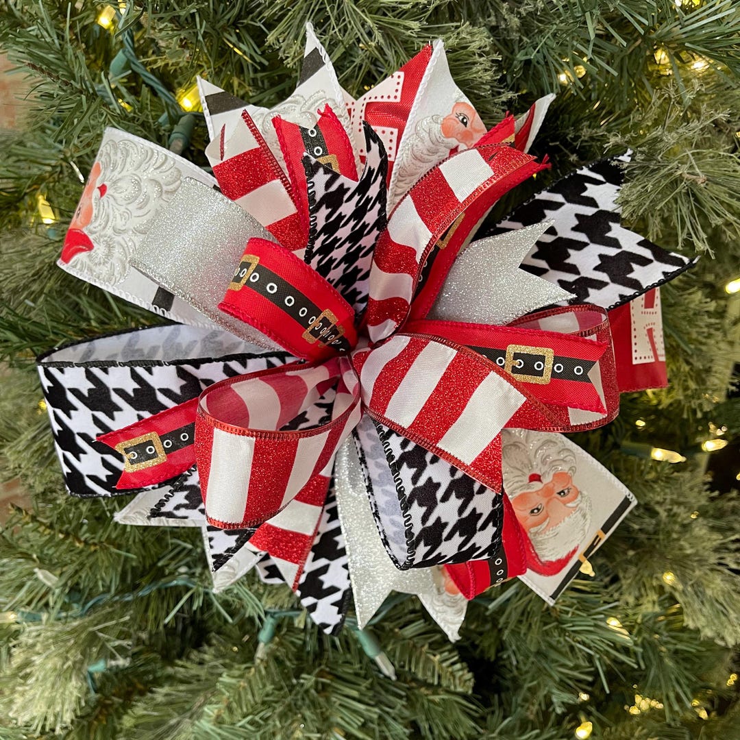 Christmas Whimsical Bow, Christmas Santa Bow for Lantern, Christmas ...