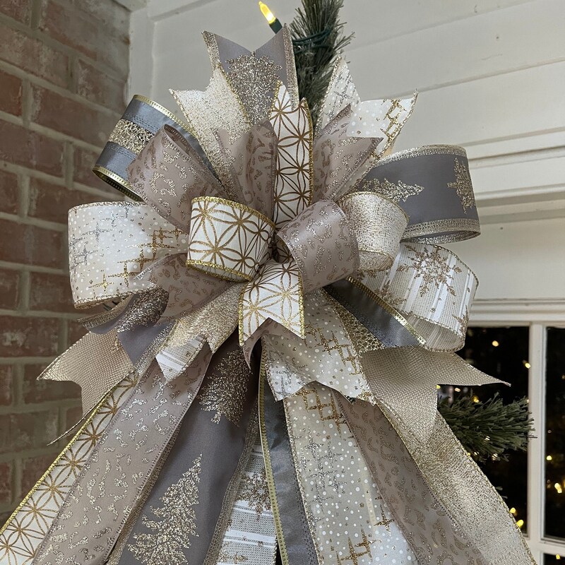 Christmas Tree Topper Bow - Etsy