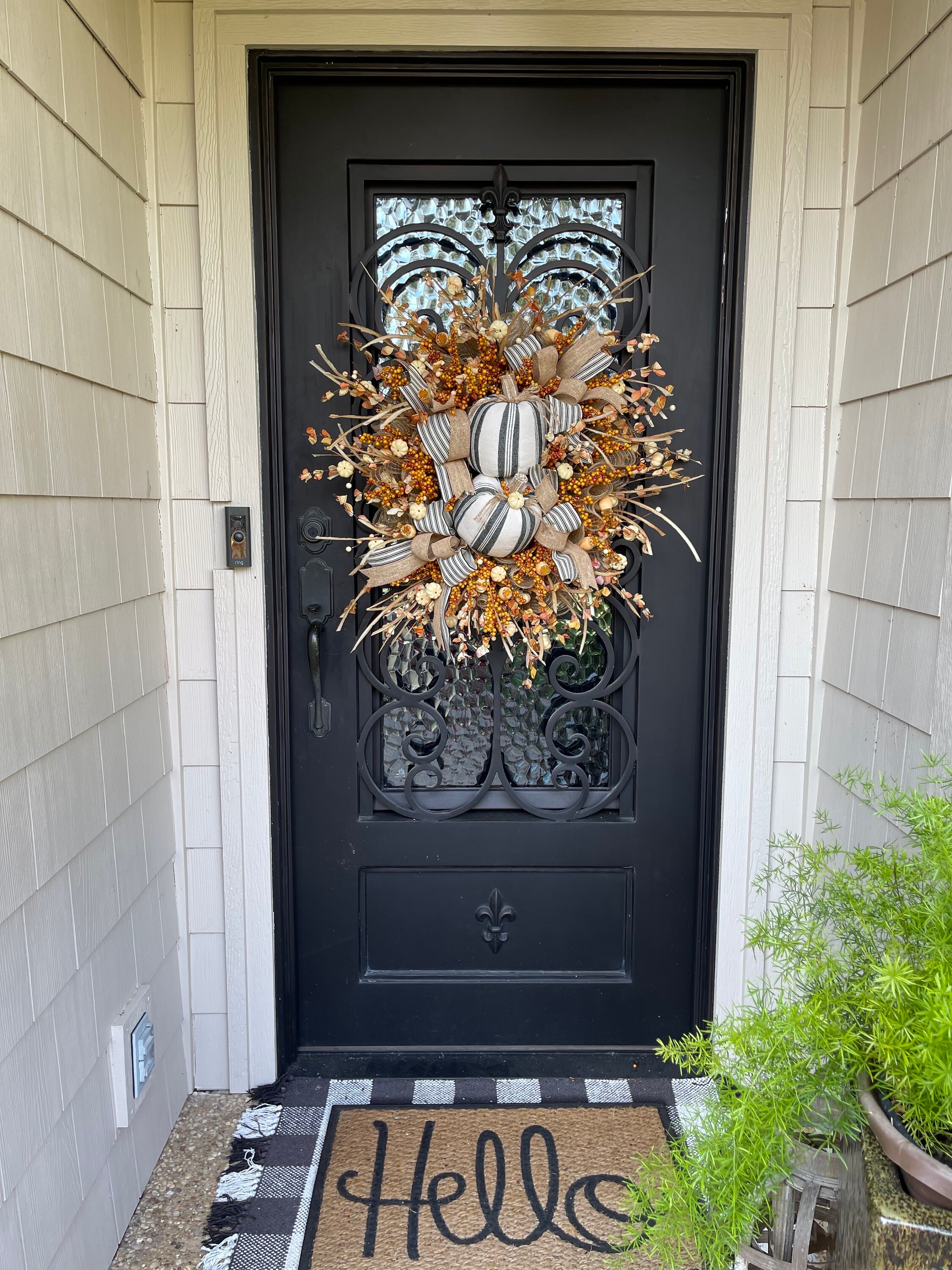Fall Frontdoor Wreath, Fall Farmhouse Wreath, Autumn Decor for Porch ...