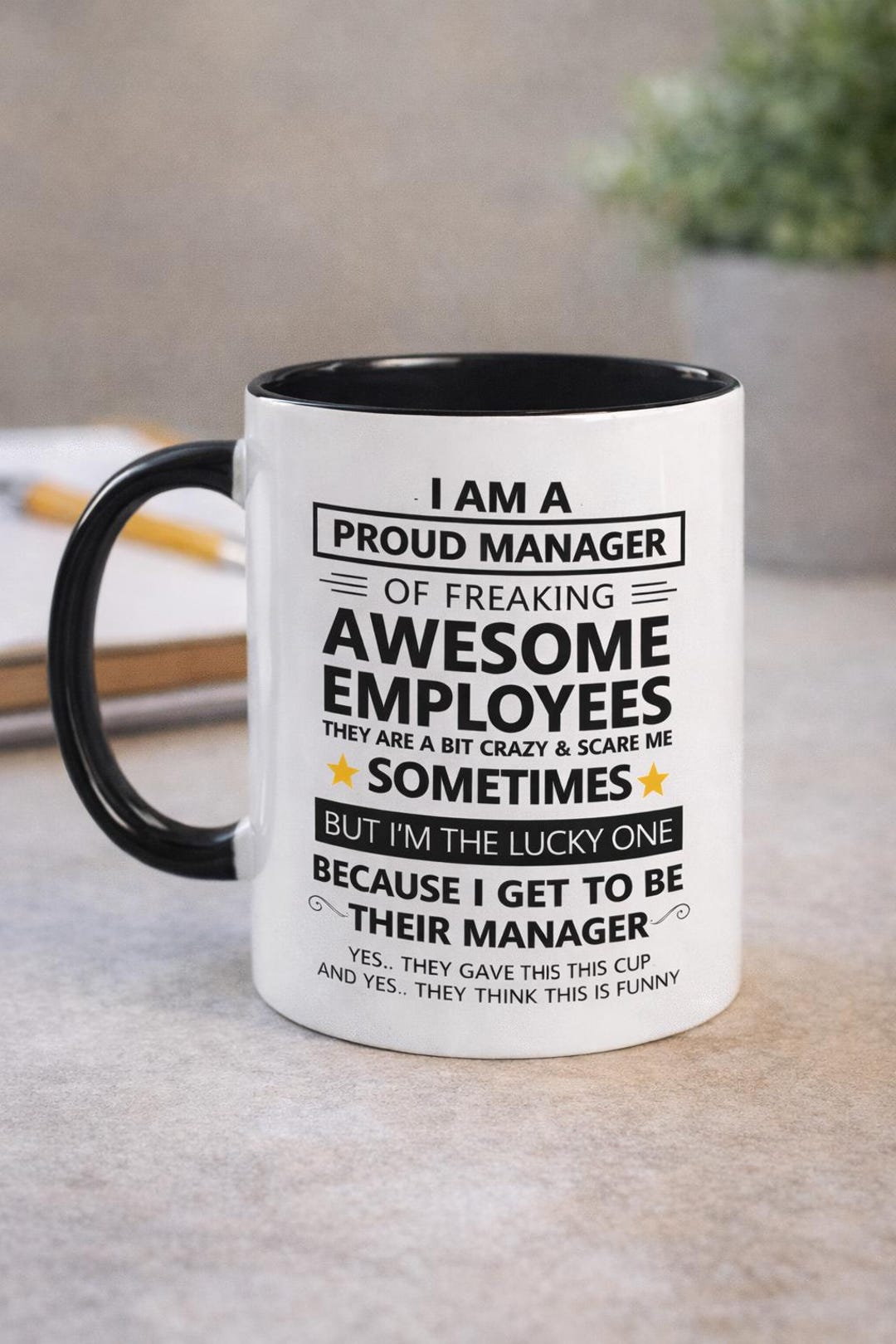 Manager Coffee Mug – Funny Manager Gift – Proud Manager Mug – Office ...