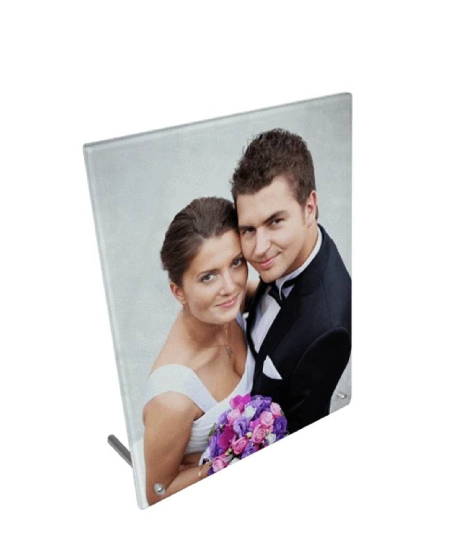 Family Glass Photo Frame, Portrait Glass Frame, 12 X 25cm Wedding Glass ...