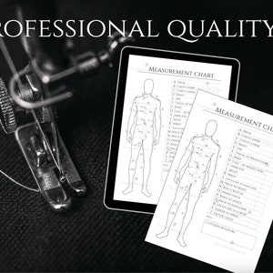 Male Body Measurement Chart for Dressmakers/tailors Male Body Fillable ...