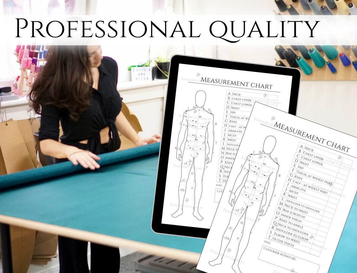 Male Body Measurement Chart for Dressmakers/tailors - Male Body ...