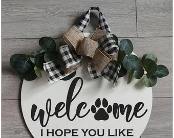Dog Welcome Sign - Etsy UK
