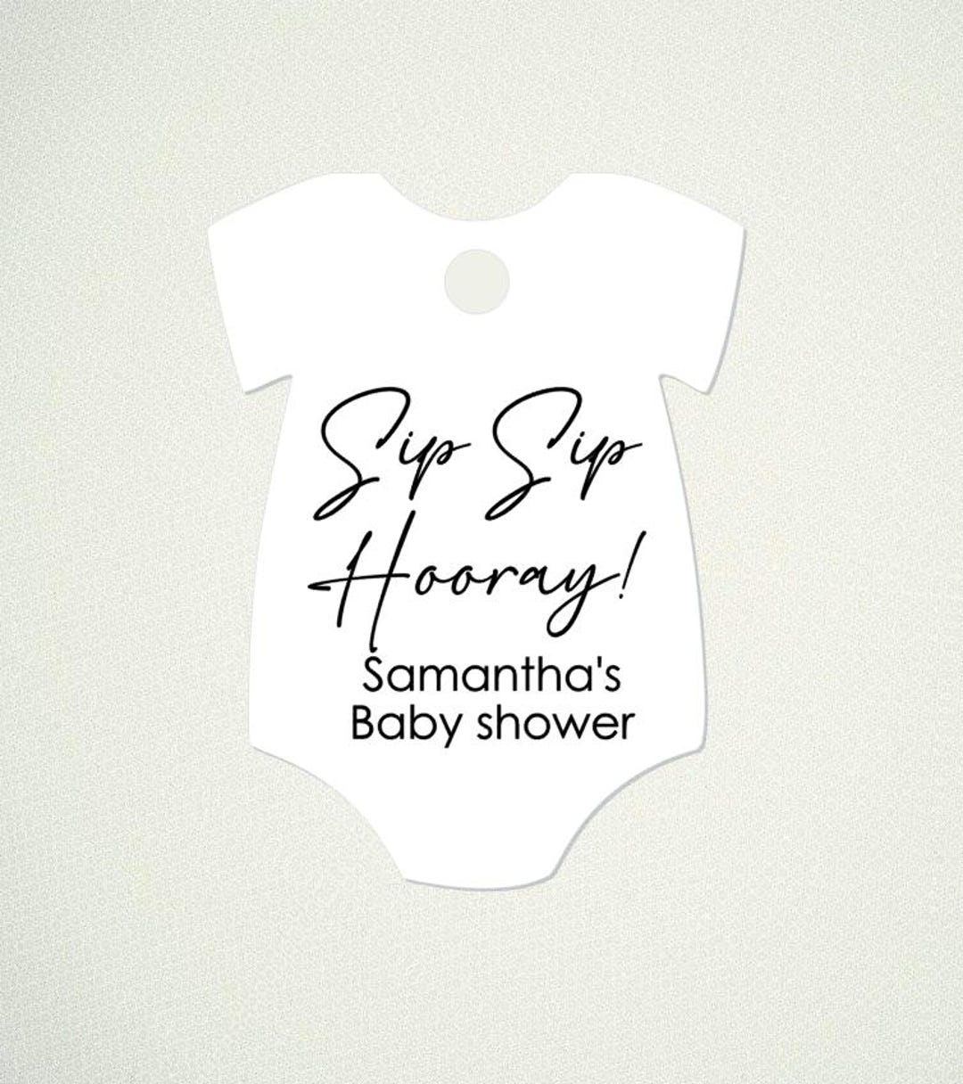 Personalized Sip Sip Hooray Baby Shower Favor Tags, Any Text on This ...