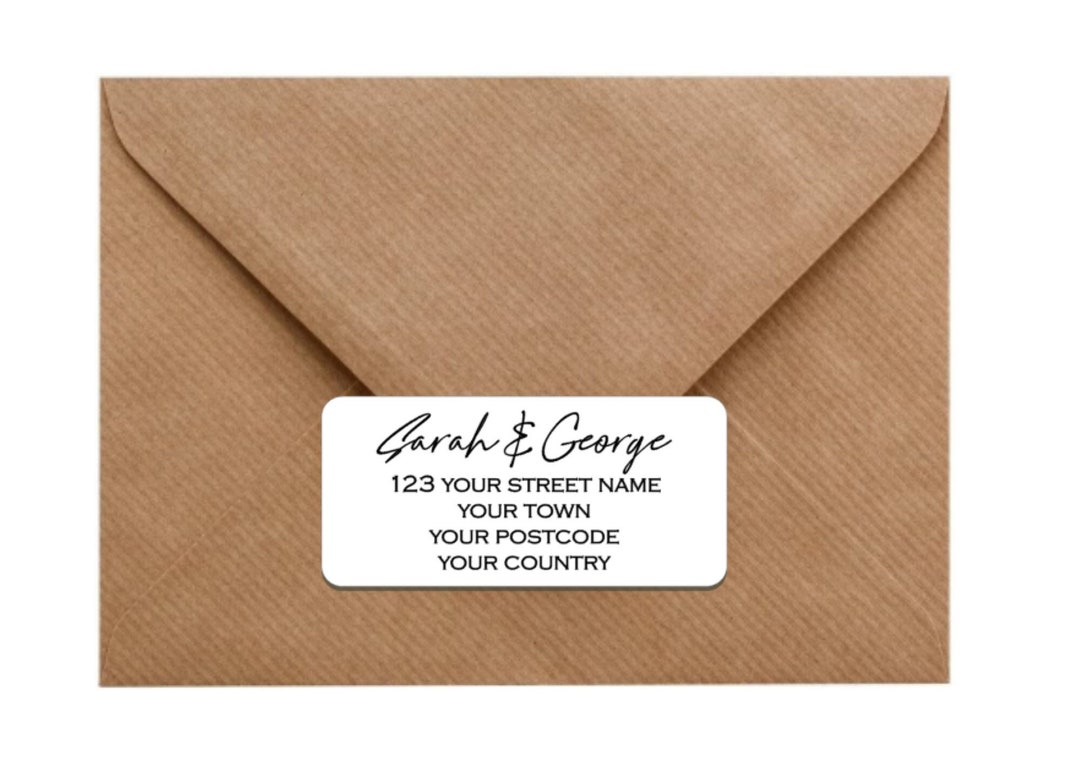 Personalized Return Address Labels: 65 Mini Mailing Stickers - Etsy ...