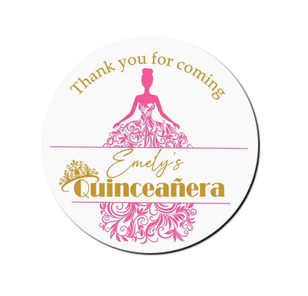 Personalised Quinceanera Stickers Mis Quince Stickers 15th Birthday ...