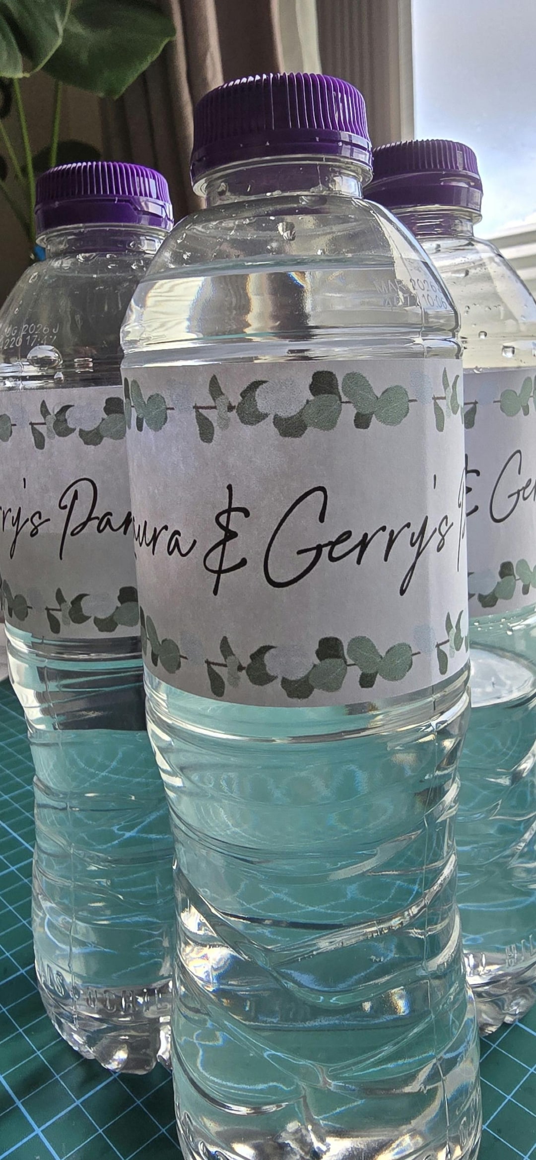 Greenery Water Bottle Labels, for Wedding, Hen Party, Birthday, Etc ...