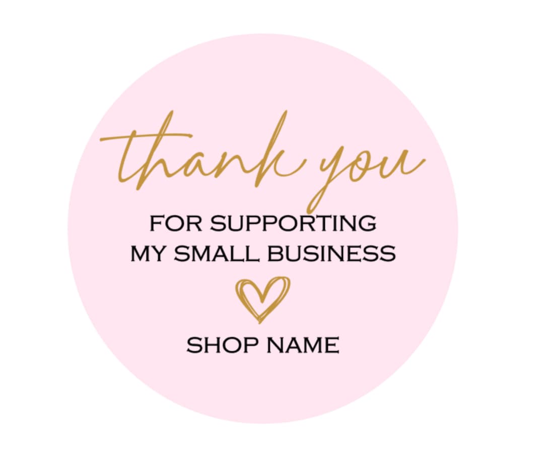 Thank You for Supporting My Small Business Sticker, Thank You Packaging ...