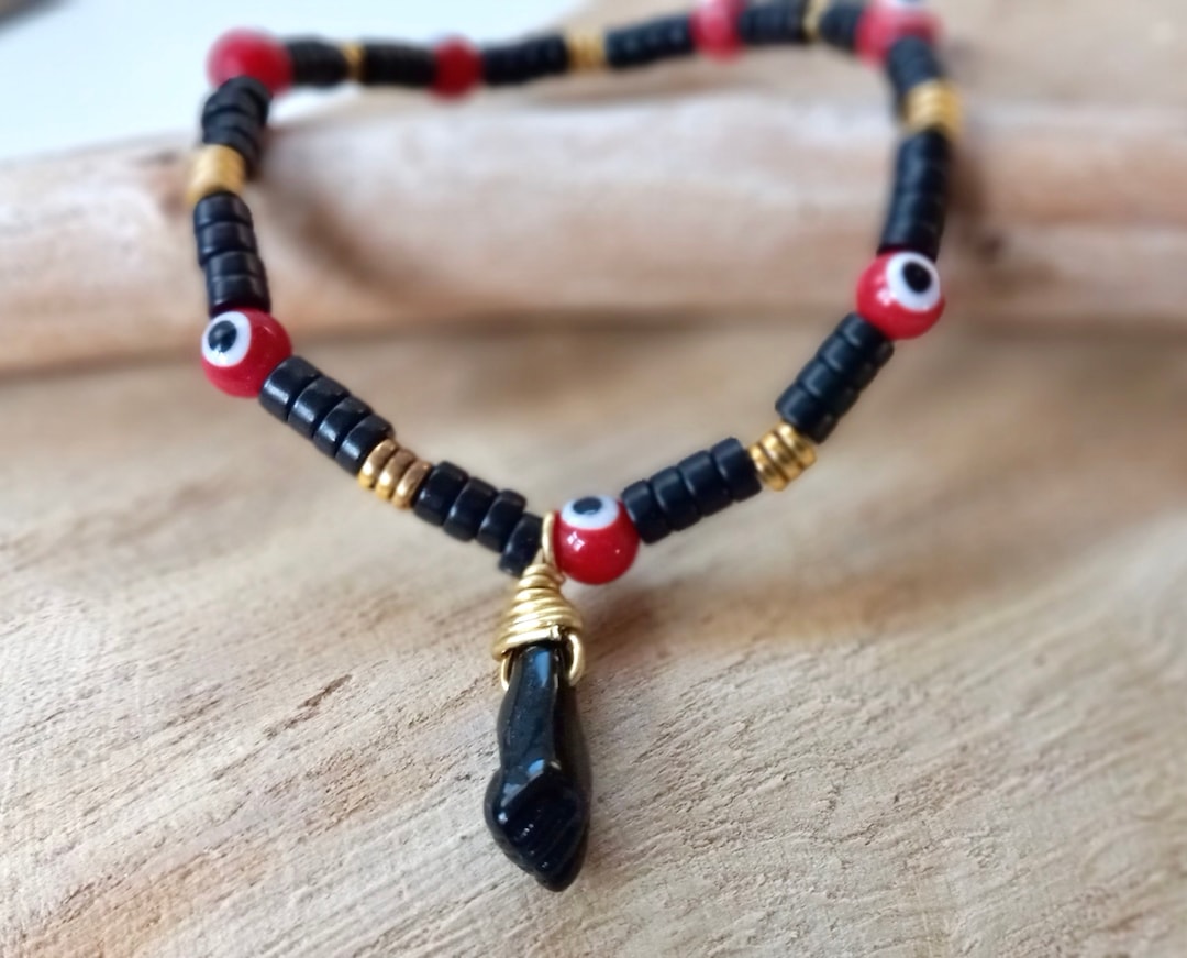 Spanish Azabache Bracelet, Black Hand Charm, Pulsera De Mal De Ojo, Red ...