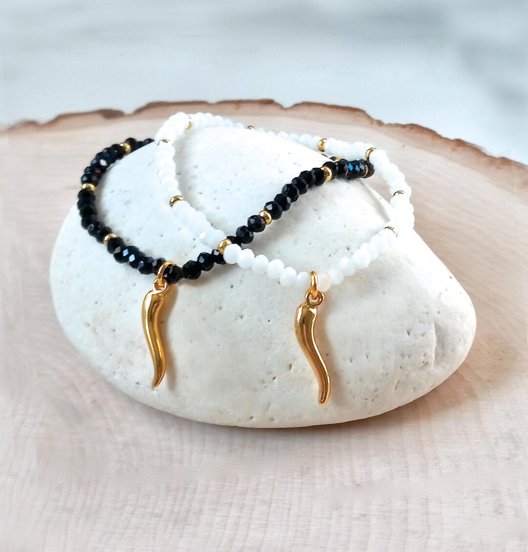 Dainty Cornicello Bracelet, Cornetto Charm Bracelet, Italian Horn ...