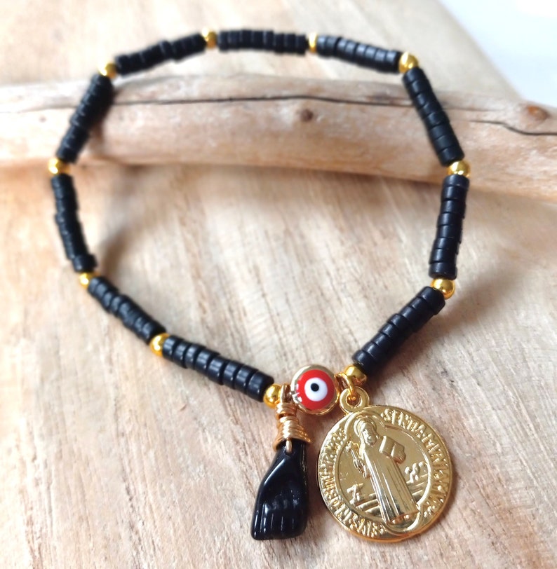 Azabache Bracelet San Benito Bracelet Figa Hand Mal De Ojo - Etsy
