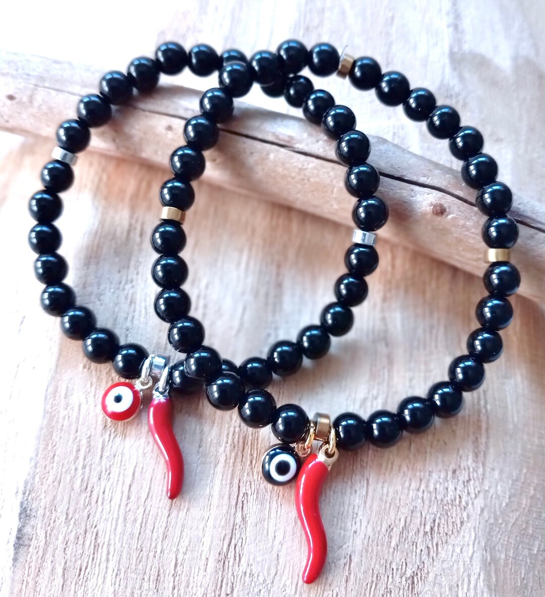 Red Horn Bracelet, Italian Cornicello Charm, Protection Gifts, Evil Eye ...