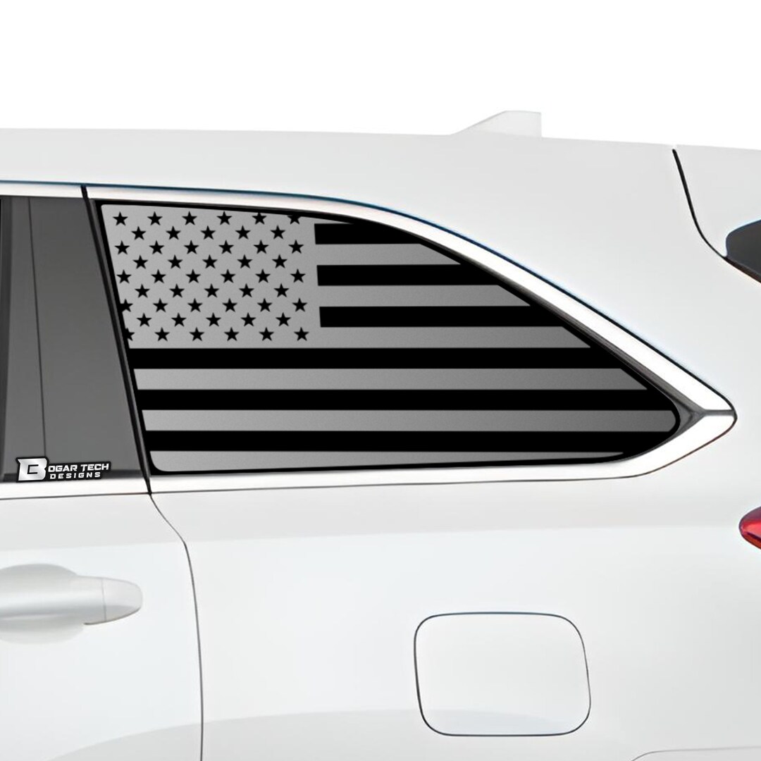 Toyota Highlander American Flag Quarter Window Vinyl Decal (2014-2019 ...