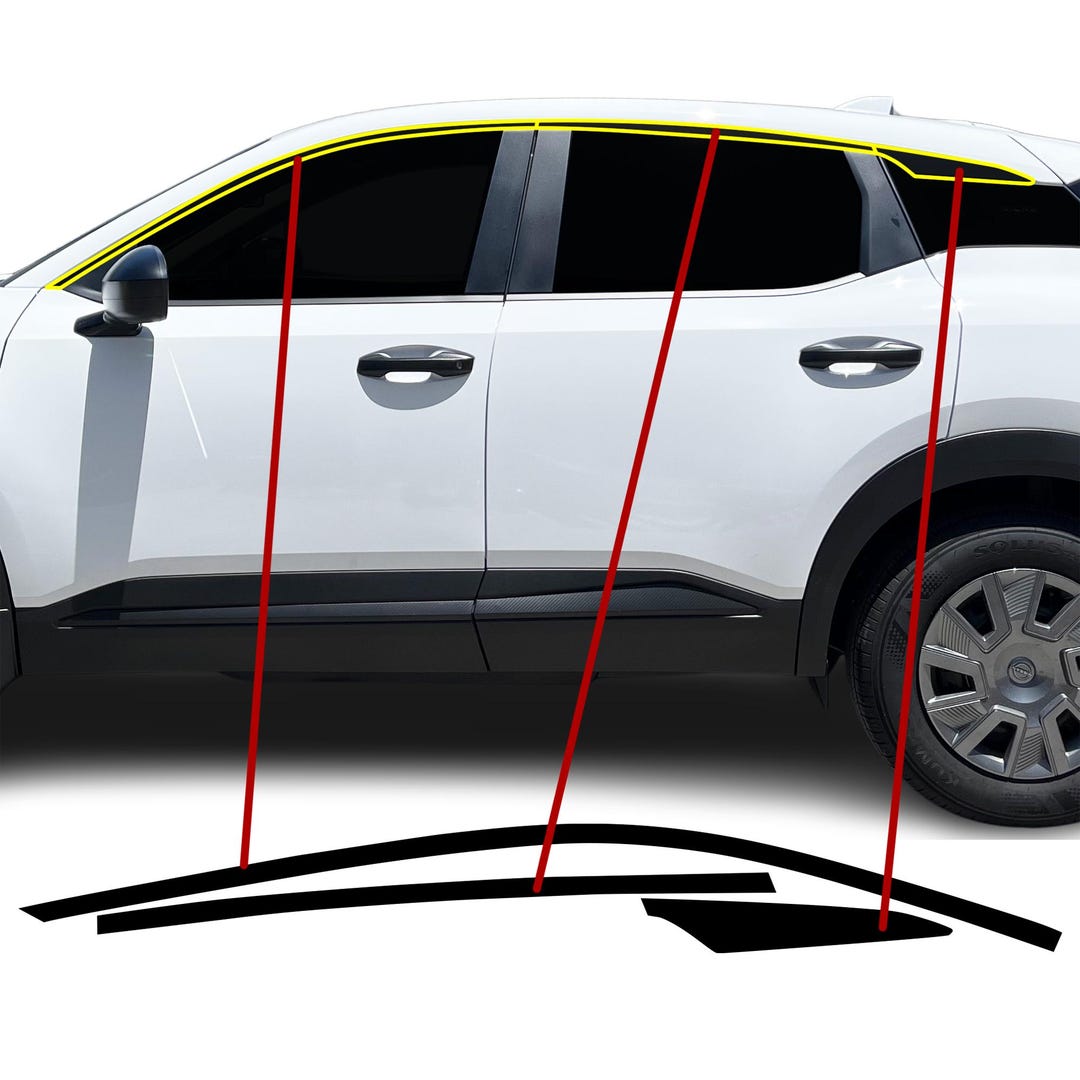 Nissan Kicks Chrome Delete Kit: 2025-2026 Side Window Blackout Vinyl - Etsy