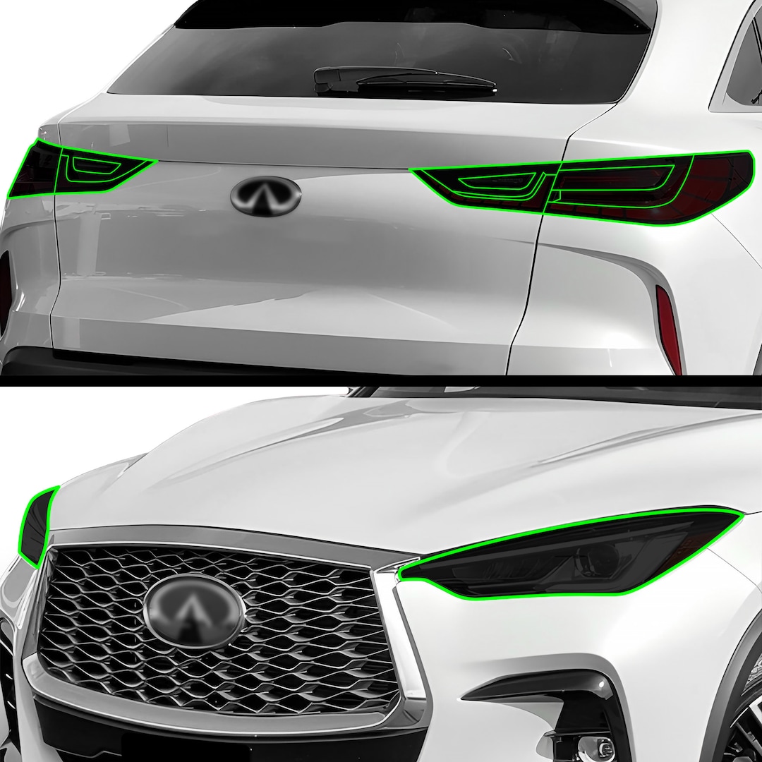 Fits Infiniti QX55 2022-2024 Head Tail Light Precut Smoked Vinyl Tint ...