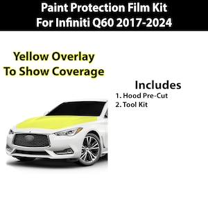 Fits Infiniti Q60 2017-2024 Pre Cut Hood Fenders Front Bumper Paint ...