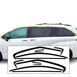 Fits Toyota Sienna 2021 2022 2023 Grille Side Window Vinyl Chrome ...