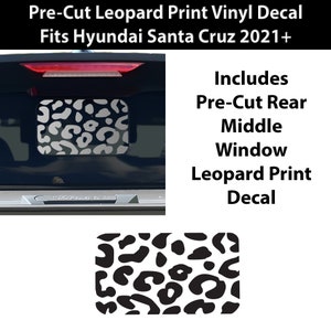 Fits Hyundai Santa Cruz 2022+ Rear Window Animal Leopard Cheetah Cow ...