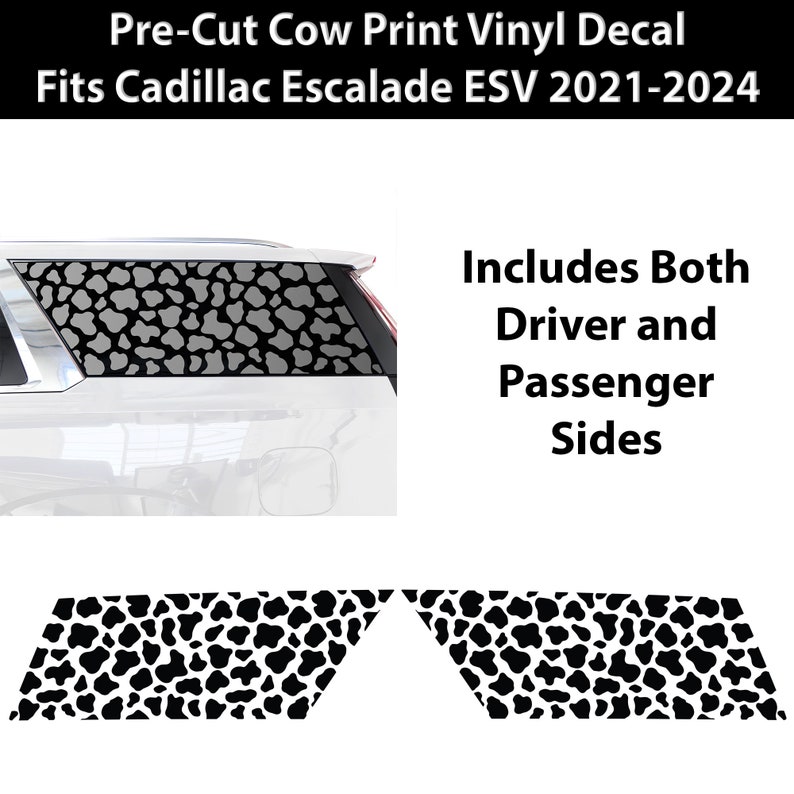 Cadillac Escalade ESV Quarter Window Decal: Leopard Cheetah Cow Print ...