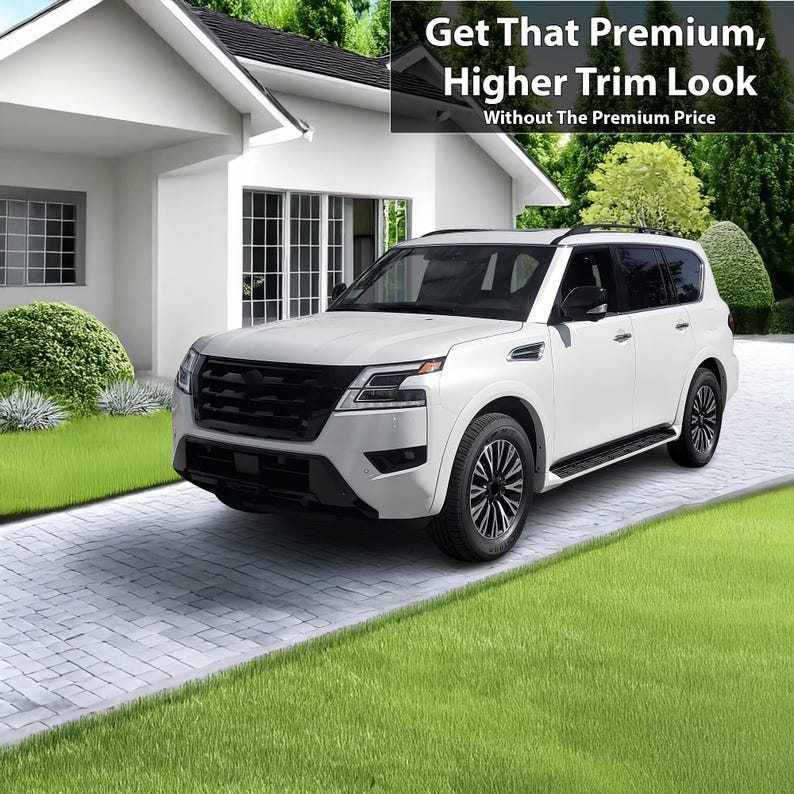 Fits Nissan Armada 2017-2024 Window Front Bumper Vinyl Chrome Delete ...